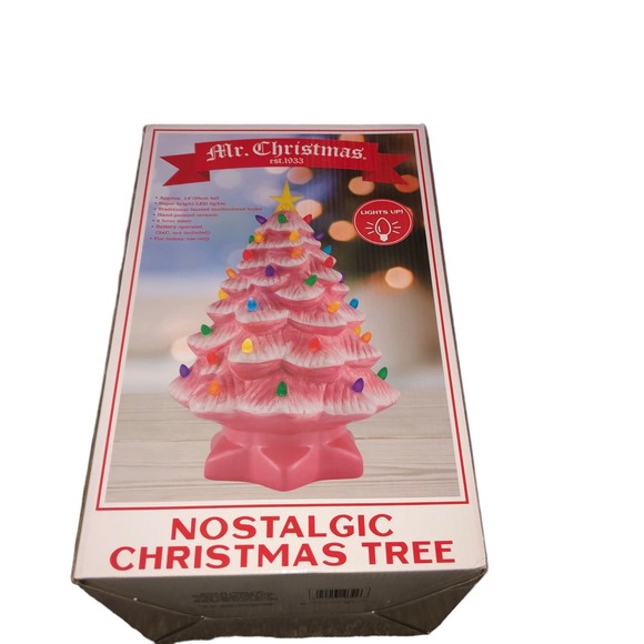 Mr. Christmas | Holiday | Mr Christmas Pink Snow Nostalgic Battery Led ...
